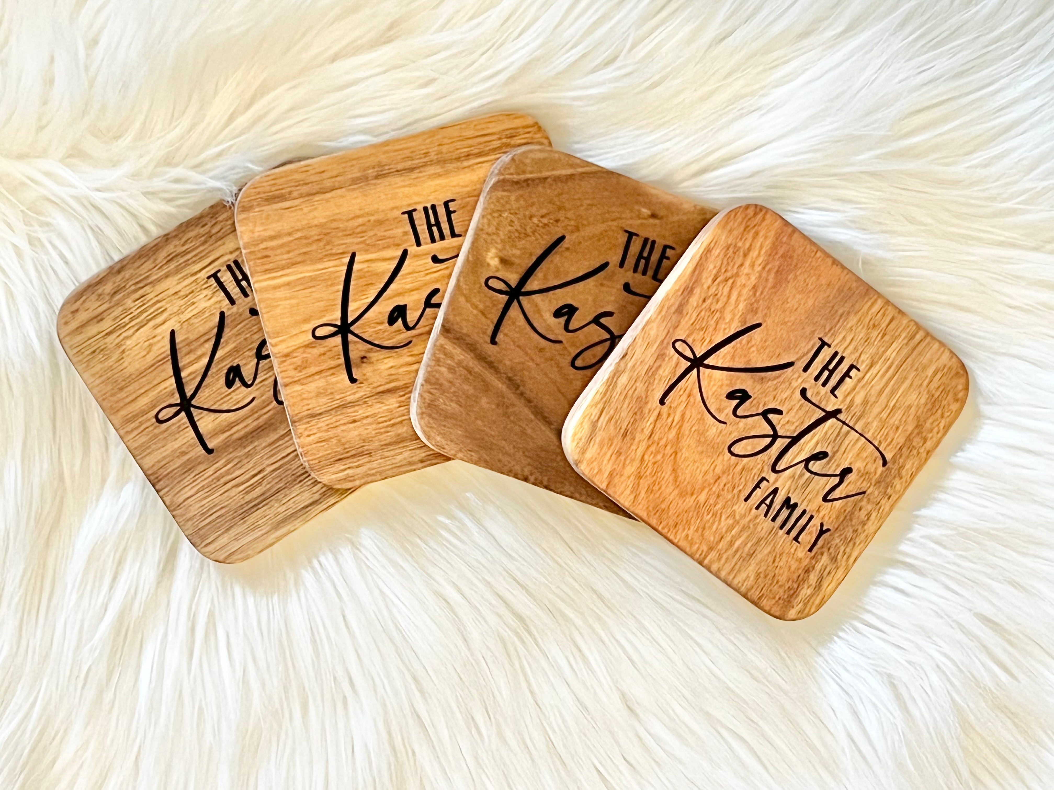 Custom Engraved Coasters – M+L Designs